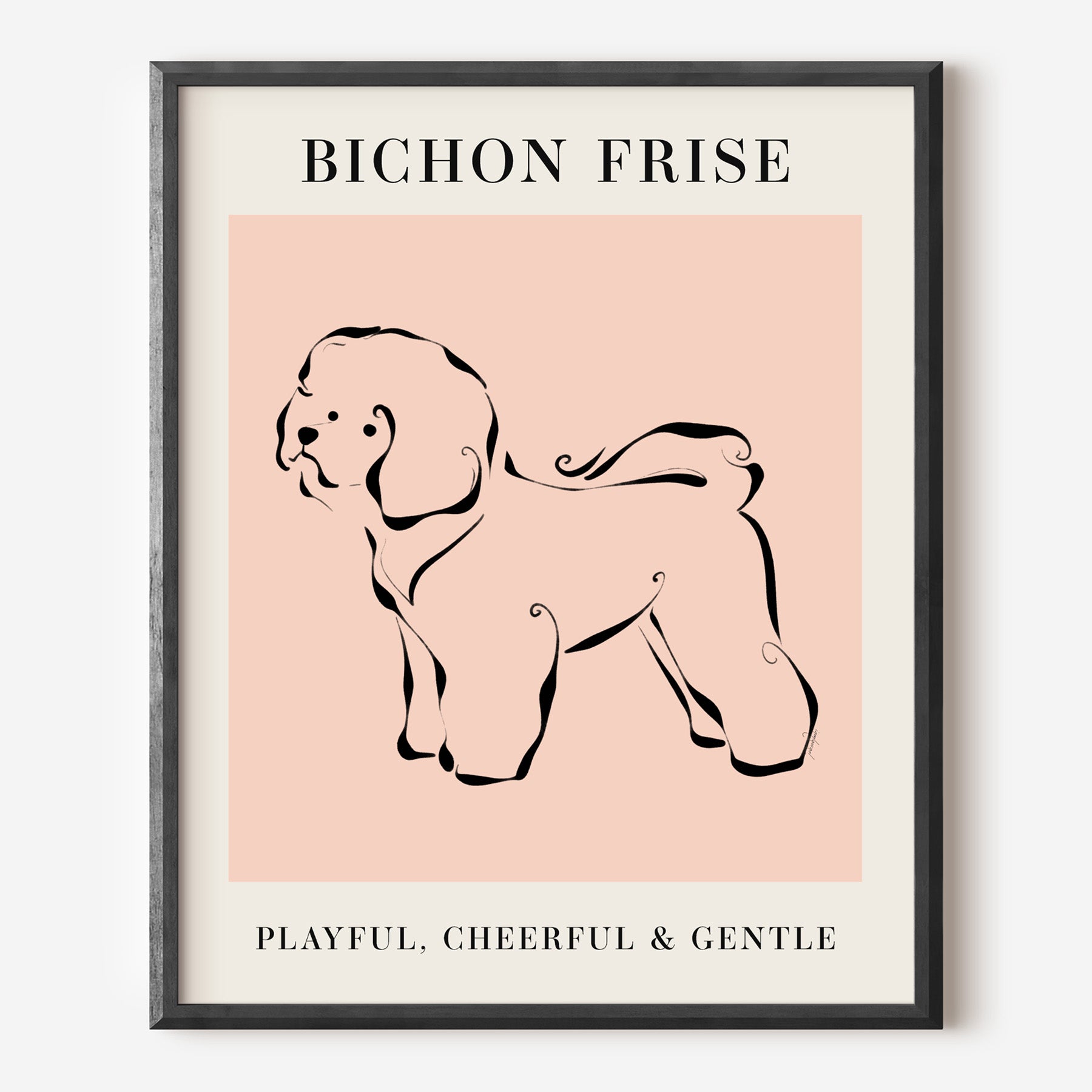 Bichon Frise Line Art Print – Stellar Villa