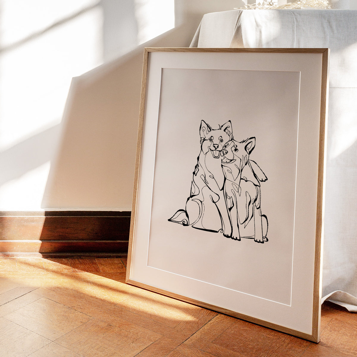 Custom Pet Portrait - Line Art Drawing – Stellar Villa