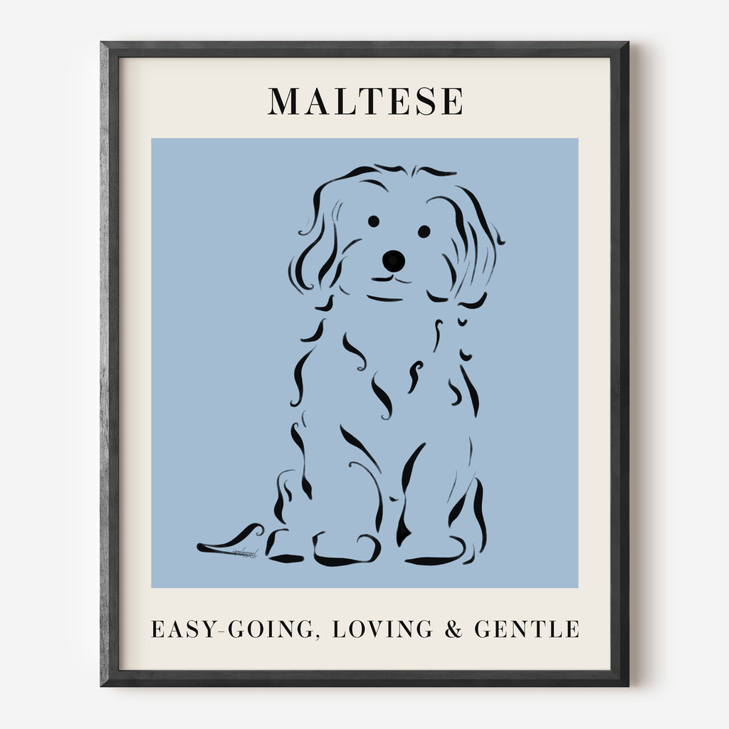 Maltese Line Art Print – Stellar Villa
