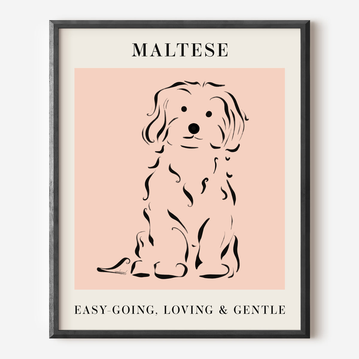 Maltese Line Art Print – Stellar Villa