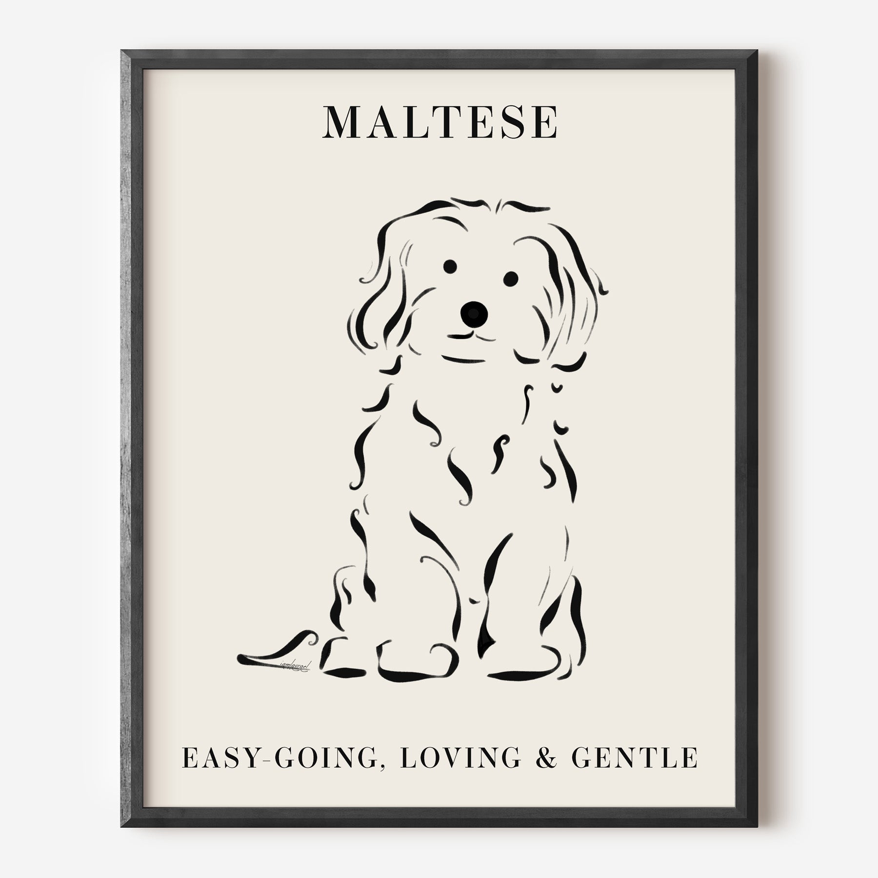 Maltese Line Art Print – Stellar Villa