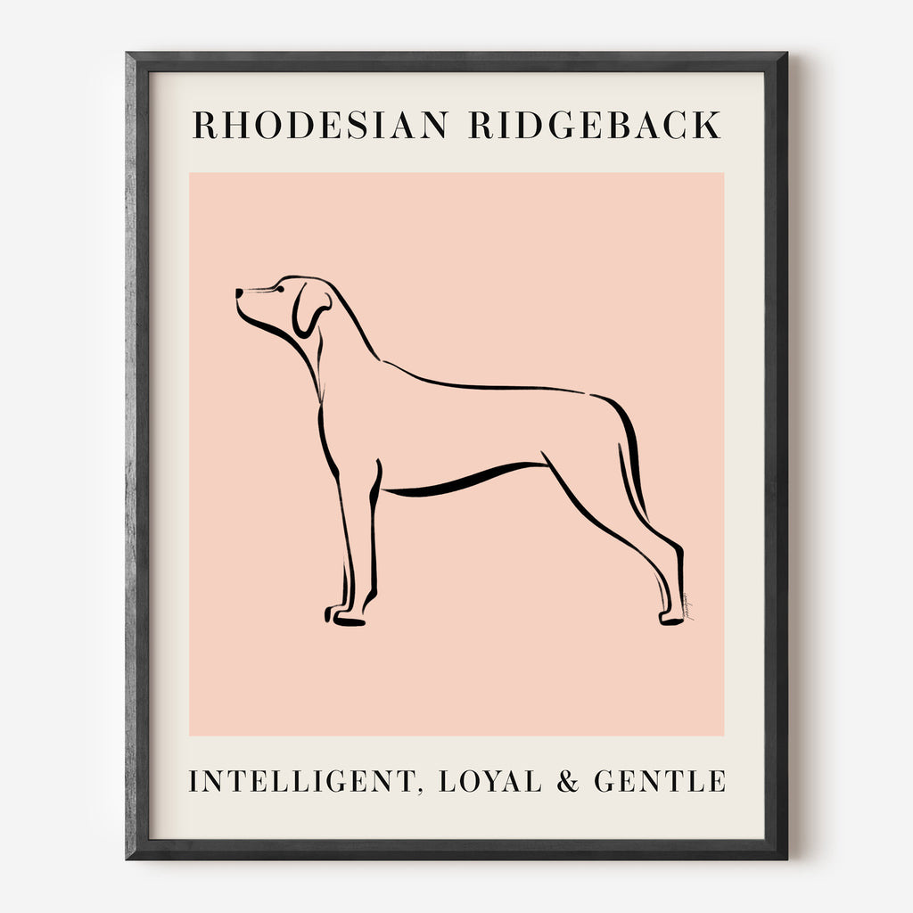 Rhodesian Ridgeback Line Art Print – Stellar Villa