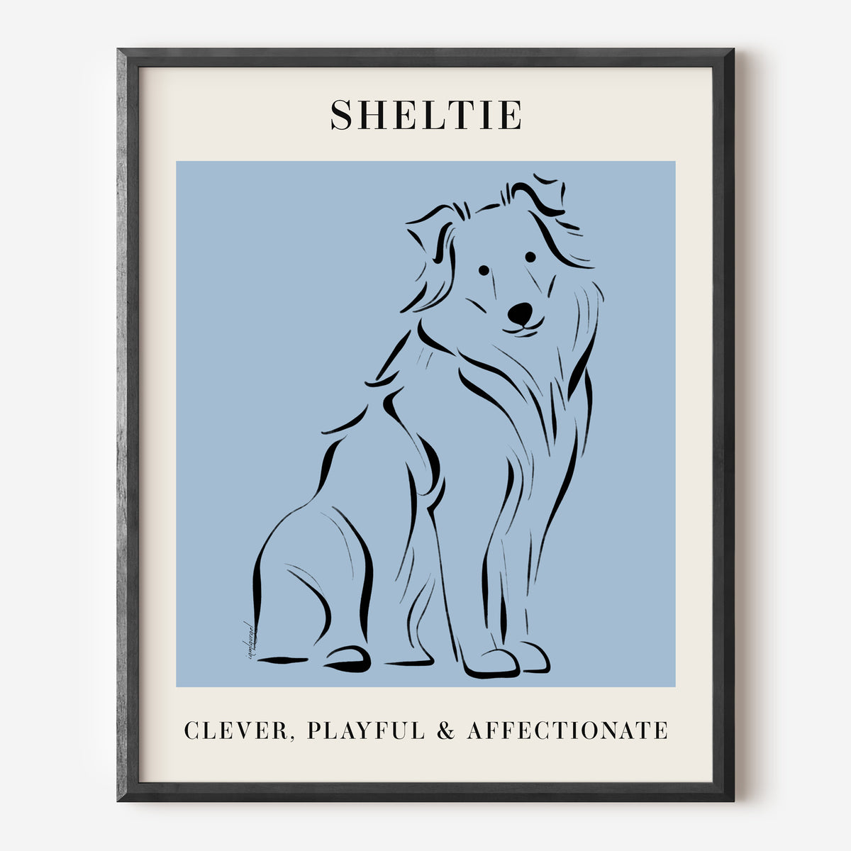 Sheltie Line Art Print – Stellar Villa