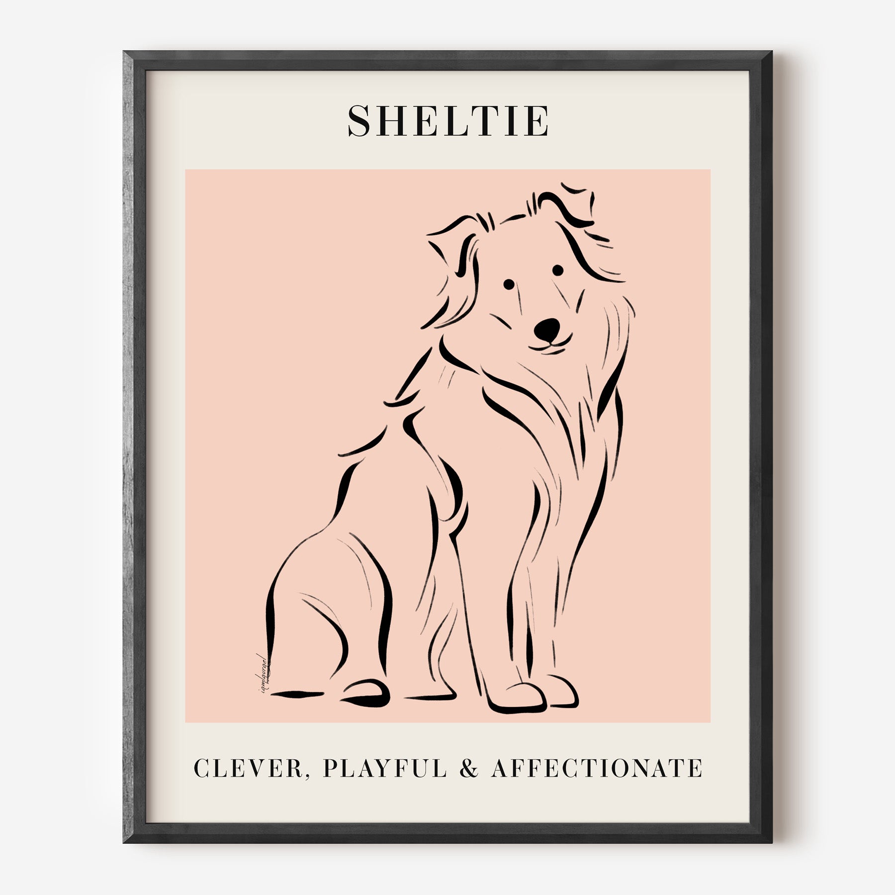 Sheltie Line Art Print – Stellar Villa