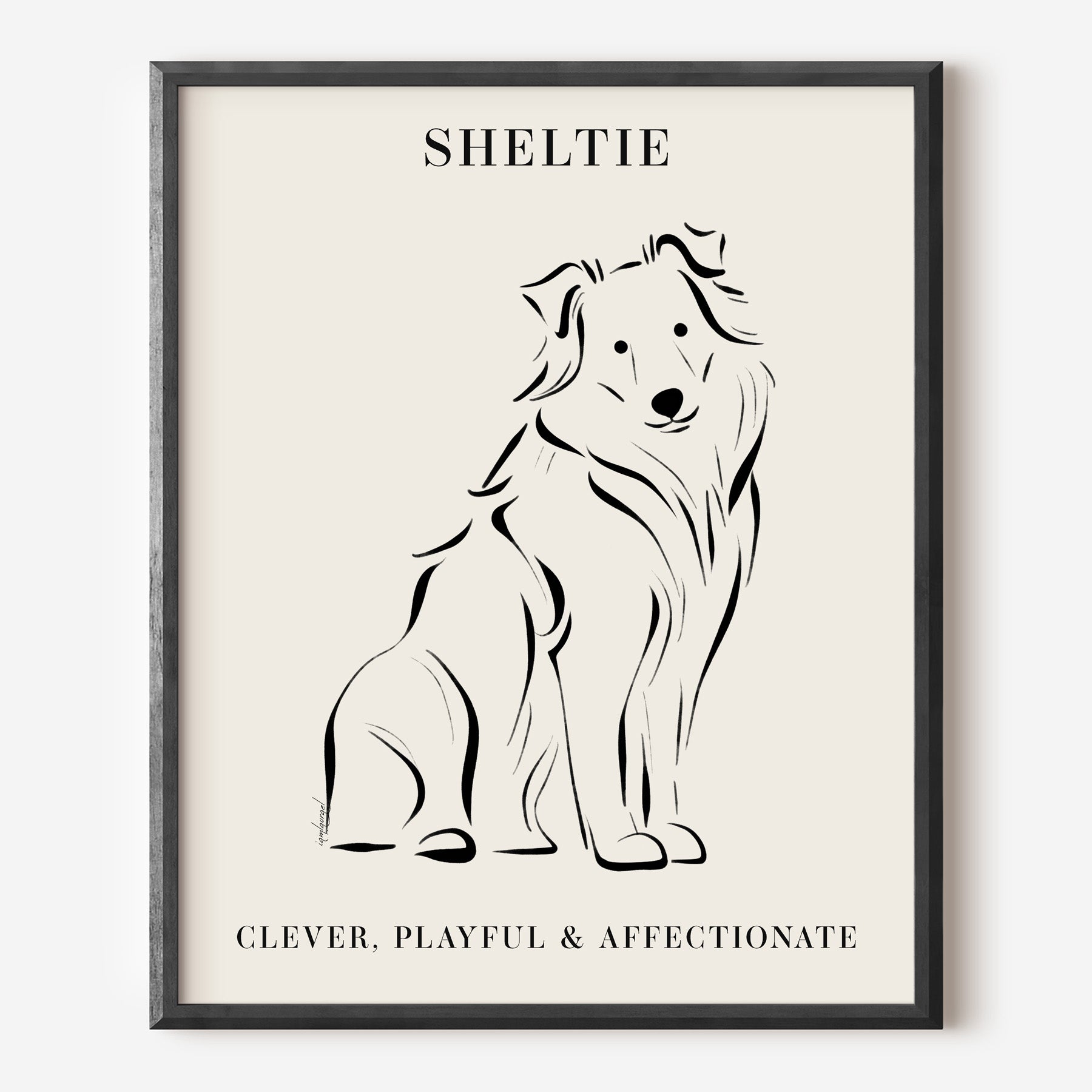 Sheltie Line Art Print – Stellar Villa