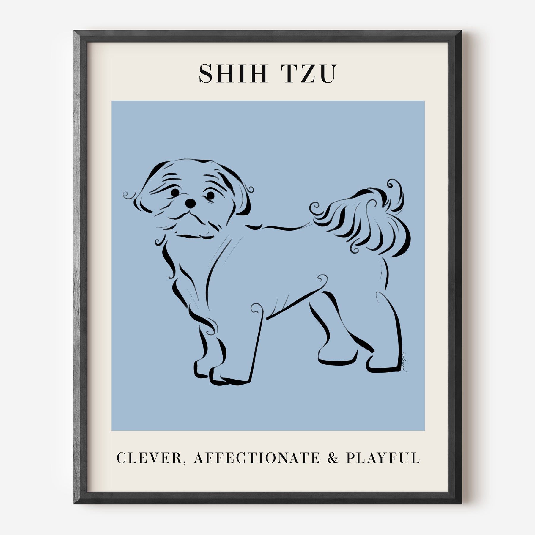 Shih Tzu Line Art Print – Stellar Villa